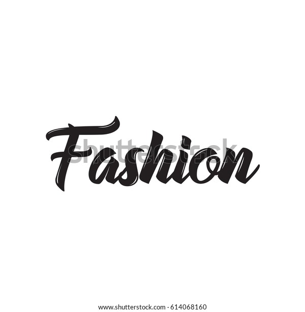 Fashion Text Design Vector Calligraphy Typography 스톡 벡터(로열티 프리 ...