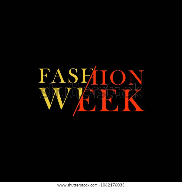 Fashion Week Vector Template Design Illustration Stock Vector (Royalty ...