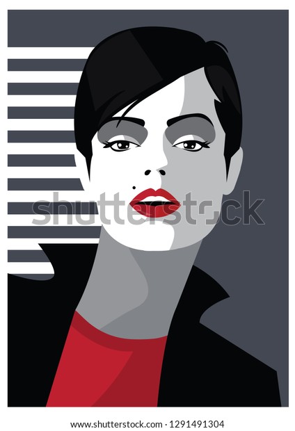 Fashion Woman Style Pop Art Stock Vector Royalty Free 1291491304
