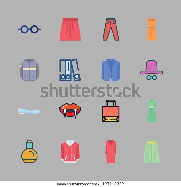 Fashionable Icon Set Vector Set About Stock Vector (Royalty Free ...