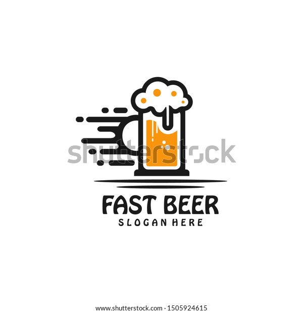 Fast Beer Logo Design Template Vector Stock Vector (Royalty Free ...