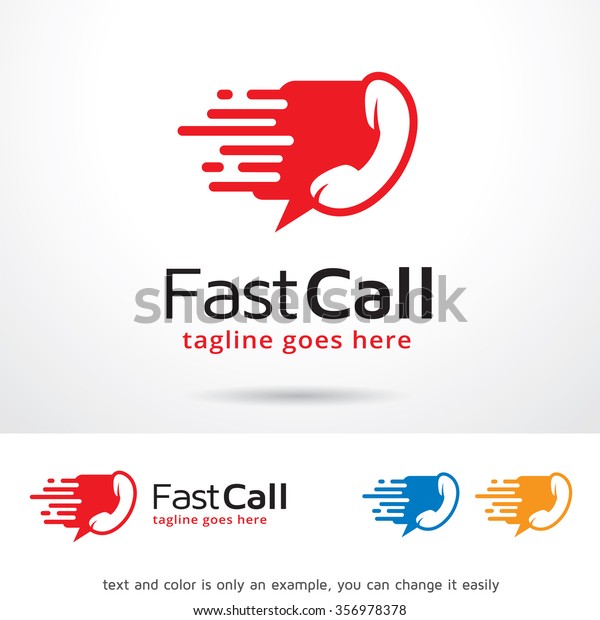 Fast Call Logo Template Design Vector Stock Vector (Royalty Free) 356978378