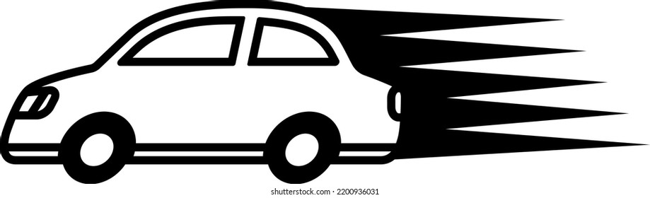 Fast Car Isolated Vector Illustration Stock Vector (Royalty Free ...