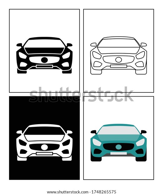 Fast Car Symbol Presented Pictogram Black Stock Vector (Royalty Free ...