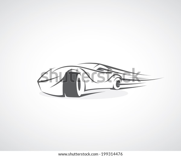 Fast Car Vector Illustration Stock Vector (Royalty Free) 199314476 ...