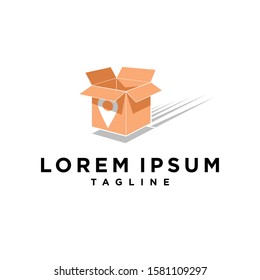 Fast Cardboard Box Map Pin Fast Stock Vector (Royalty Free) 1581109297 ...