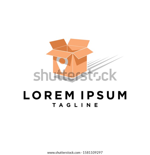 Fast Cardboard Box Map Pin Fast Stock Vector (Royalty Free) 1581109297 ...