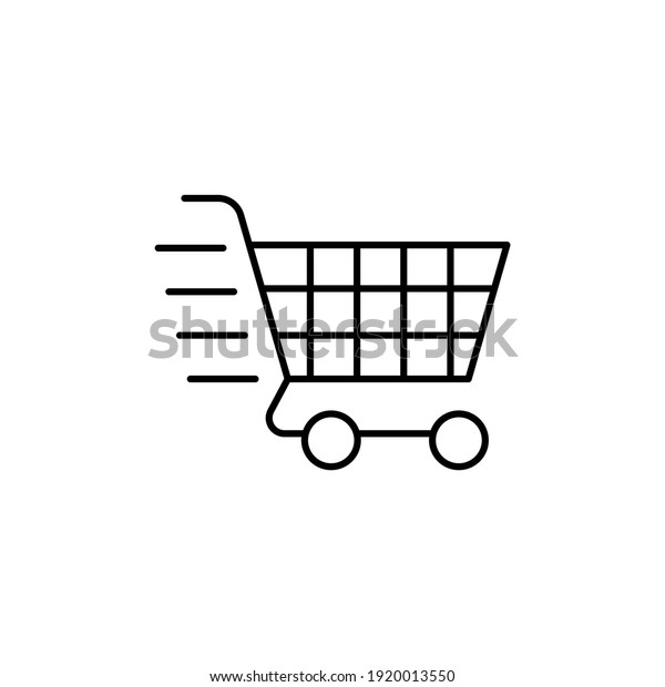 Fast Cart Icon Fast Shopping Icon Stock Vector (Royalty Free ...