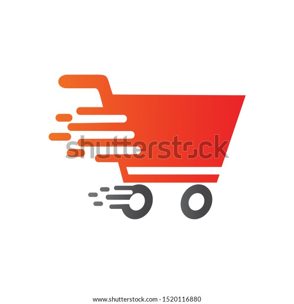 Fast Cart Illustration Logo Vector Stock Vector (Royalty Free ...