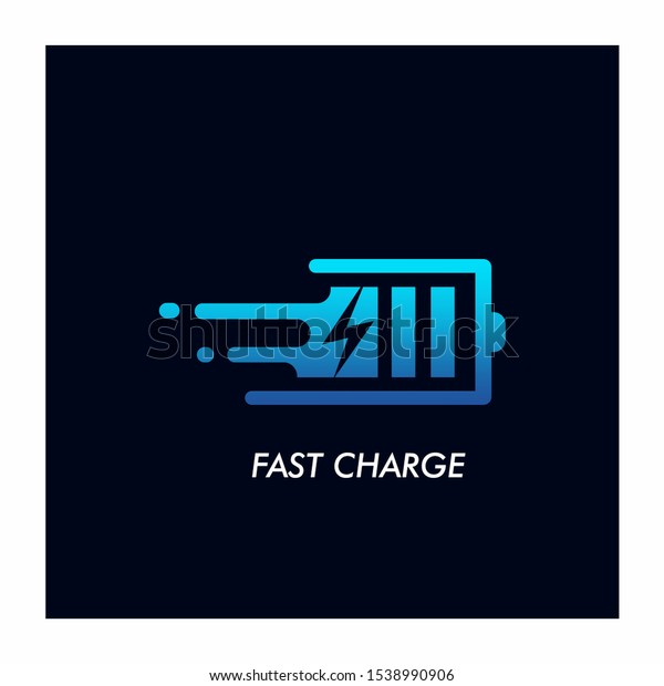 Fast Charge Battery Logo Design Vector Stock Vector (Royalty Free ...