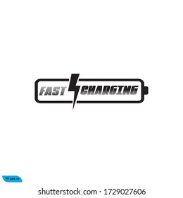 Fast Charging Logo Icon Design Vector Stock Vector (Royalty Free ...