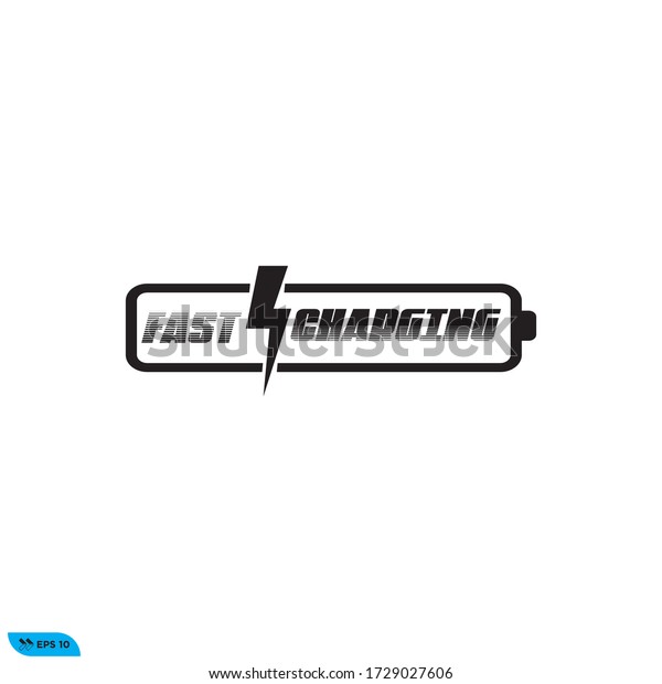 Fast Charging Logo Icon Design Vector Stock Vector (Royalty Free ...