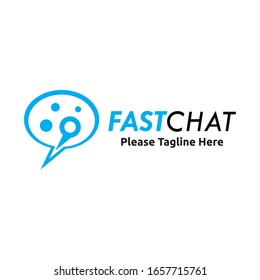 Fast Chat Logo Template Design Vector Stock Vector (Royalty Free ...