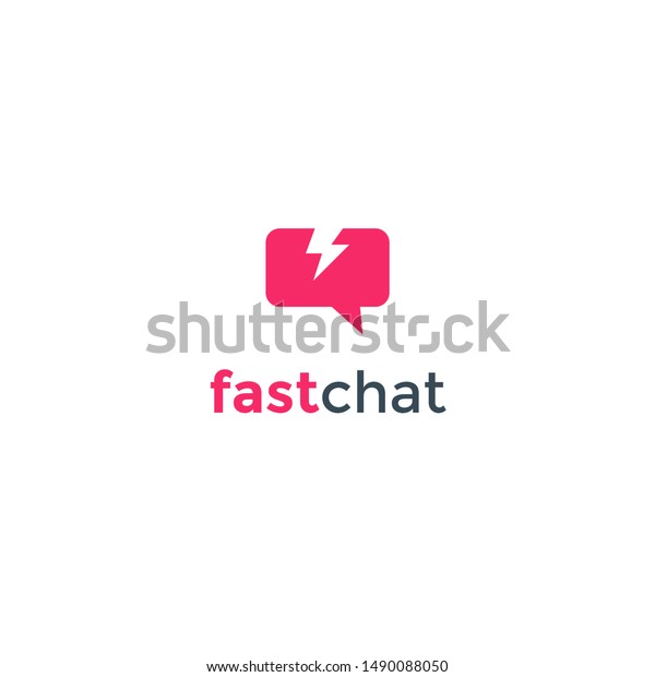 Fast Chat Logo Template Design Stock Vector (Royalty Free) 1490088050 ...