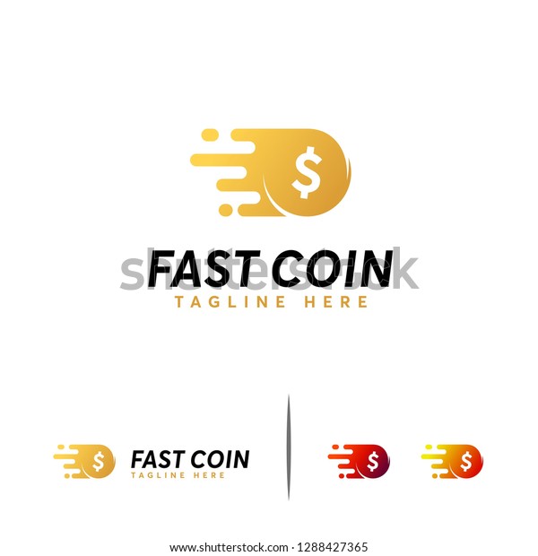 Fast Coin Logo Designs Concept Vector Stock Vector (Royalty Free ...
