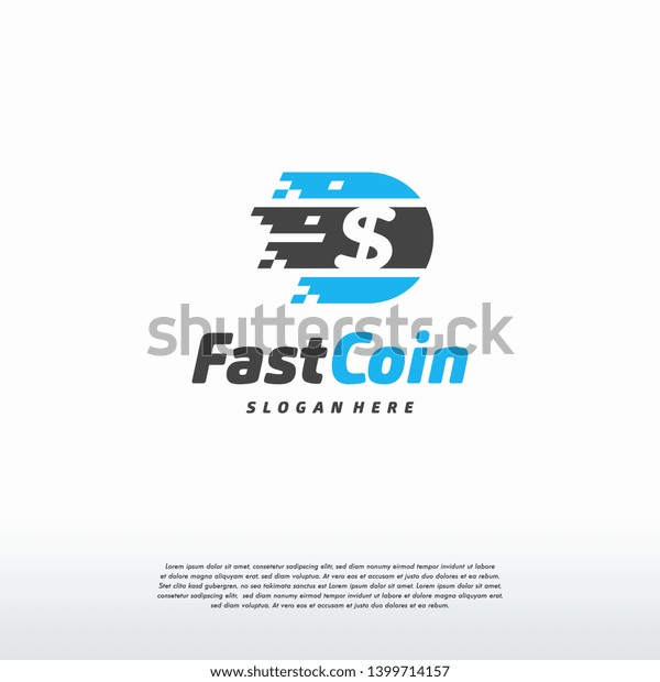 Fast Coin Logo Designs Concept Vector Stock Vector (Royalty Free ...