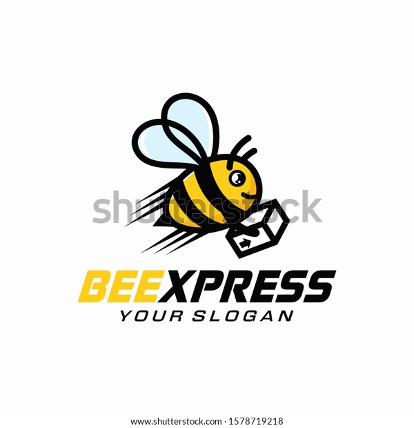 Fast Delivery Express Packet Flying Bees Stock Vector (Royalty Free ...
