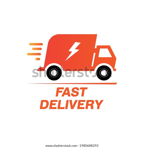 Fast Delivery Flat Logo Design On Stock Vector (Royalty Free ...