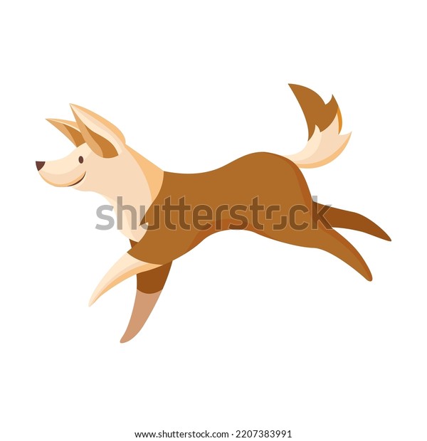 Fast Dog Movement Side View Cartoon Stock Vector (Royalty Free ...