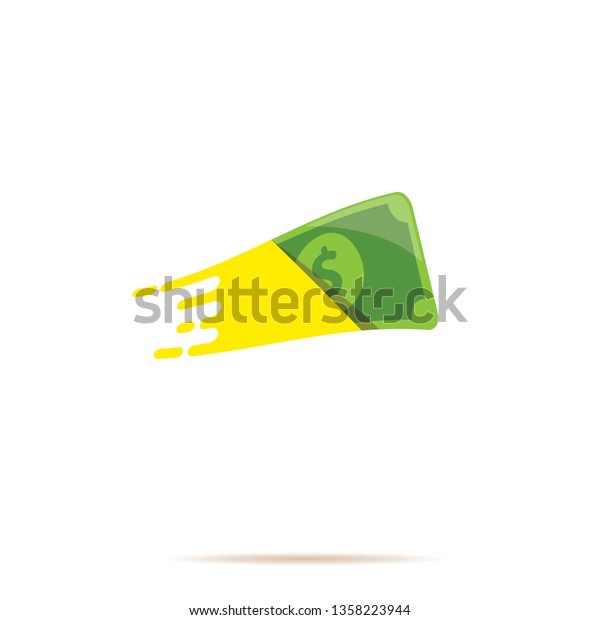 Fast Dollar Money Transfer Flat Icon Stock Vector (Royalty Free ...