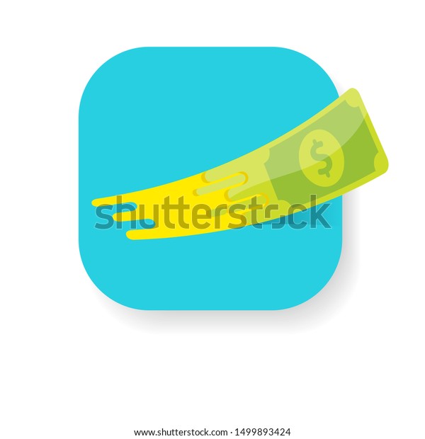 Fast Dollar Money Transfer Flat Icon Stock Vector (Royalty Free ...