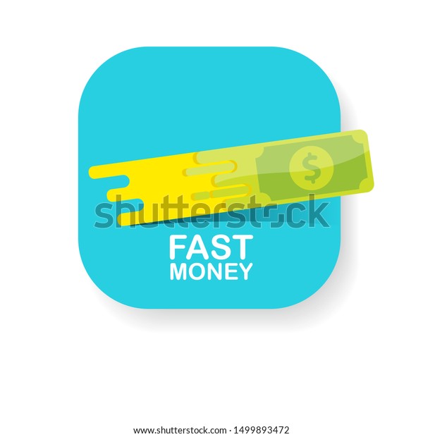 Fast Dollar Money Transfer Flat Icon Stock Vector (Royalty Free ...