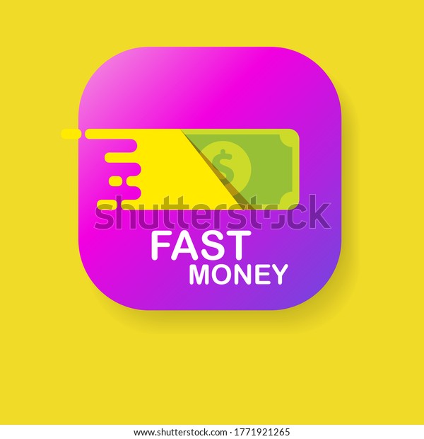 Fast Dollar Money Transfer Flat Icon Stock Vector (Royalty Free ...