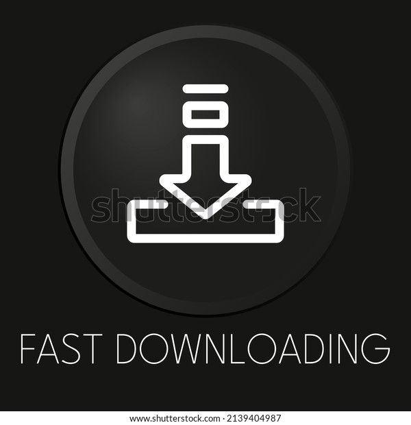 Fast Downloading Minimal Vector Line Icon Stock Vector (Royalty Free ...