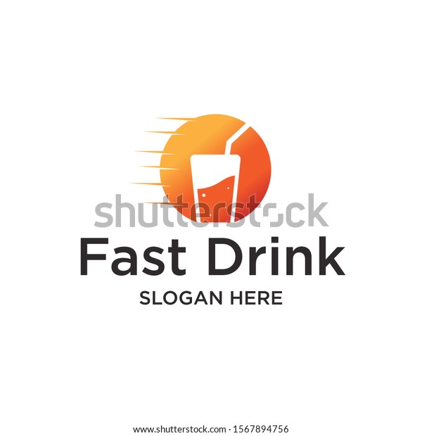 Fast Drink Logo Concept Design Inspiration Stock Vector (Royalty Free ...