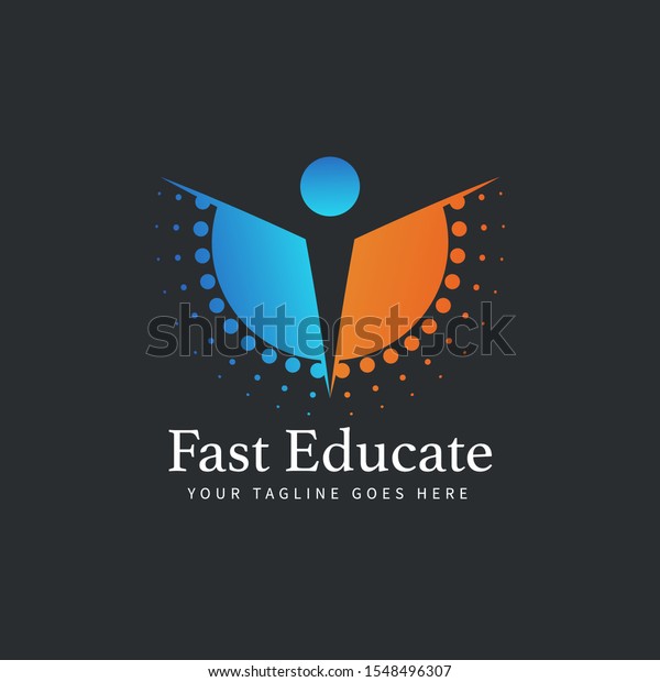Fast Education Logo Icon Design Template Stock Vector (Royalty Free ...