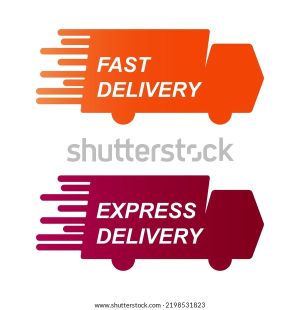 Fast Express Delivery Service Logo Badge Stock Vector (Royalty Free ...