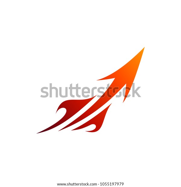 Fast Fire Arrow Launch Business Logo Stock Vector (Royalty Free) 1055197979