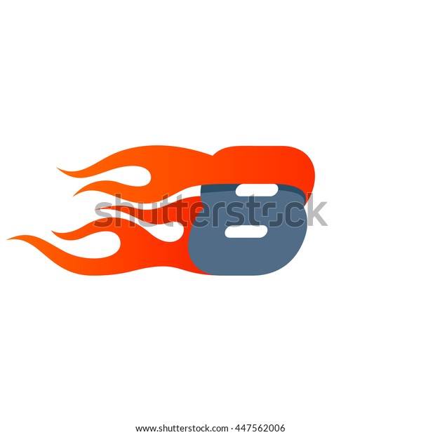 Fast Fire Number Eight Logo Speed Stock Vector (Royalty Free) 447562006 ...