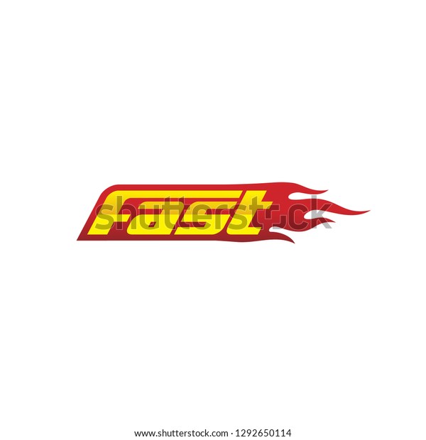 fast with flame fire logo design inspiration