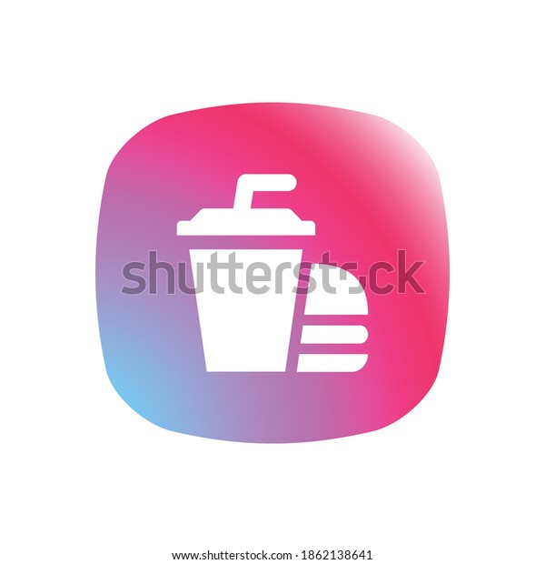 Fast Food App Icon Button Stock Vector (Royalty Free) 1862138641 ...