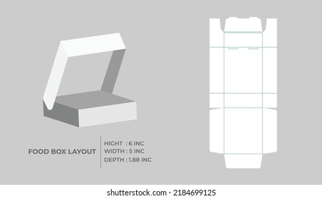 Fast Food Box Layout Template Stock Vector (Royalty Free) 2184699125 ...