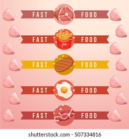 Fast Food Elements Vector Illustration Stock Vector (Royalty Free ...