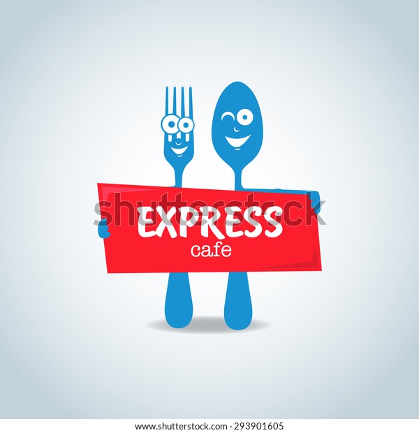 Fast Food Express Cafe Logo Template Stock Vector (Royalty Free) 293901605