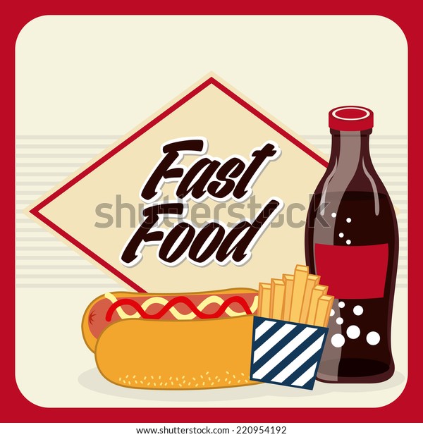 Fast Food Graphic Design Vector Illustration Stock Vector (Royalty Free ...