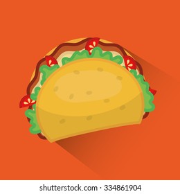 Illustration Taco Shadow Background Stock Vector (Royalty Free) 1170568060