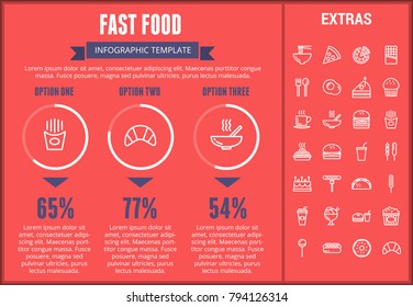 Fast Food Infographic Template Elements Icons Stock Vector (Royalty ...