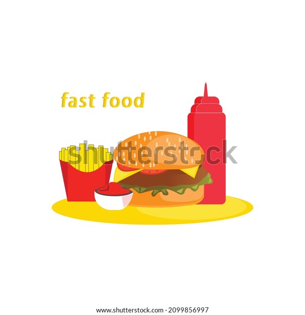 Fast Food Logo Vector Illustration Stock Vector (Royalty Free ...