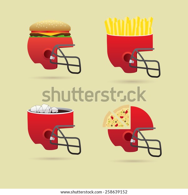 Fast Food Match Spectators Stock Vector (Royalty Free) 258639152 ...