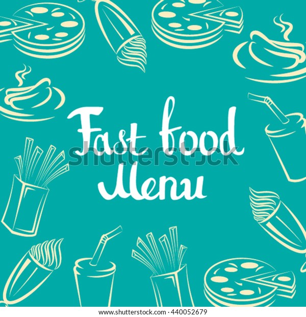 Fast Food Menu Background Template Restaurant Stock Vector (Royalty ...