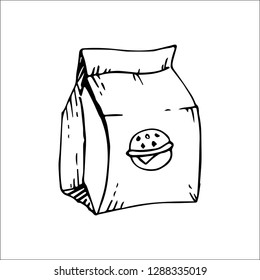 Fast Food Packet Vector Sketch Stock Vector (Royalty Free) 1288335019 ...