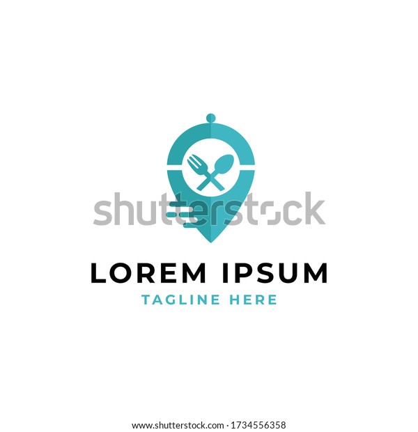 Fast Food Place Logo Vector Template Stock Vector (Royalty Free) 1734556358