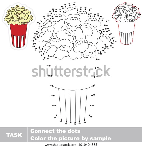 Fast Food Popcorn Dot Dot Educational Stock Vector (Royalty Free ...