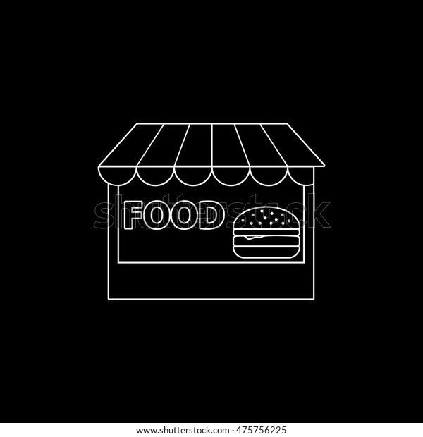 Fast Food White Vector Icon Stock Vector (Royalty Free) 475756225 ...