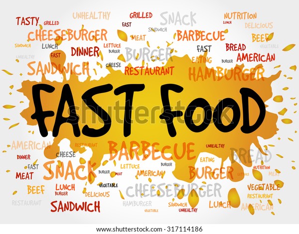 Fast Food Word Cloud Concept Stock Vector (Royalty Free) 317114186