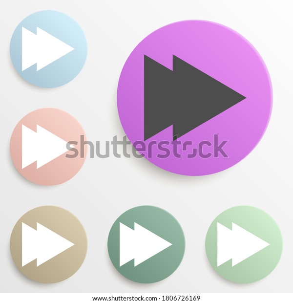 Fast Forward Badge Color Set Simple Stock Vector (Royalty Free ...